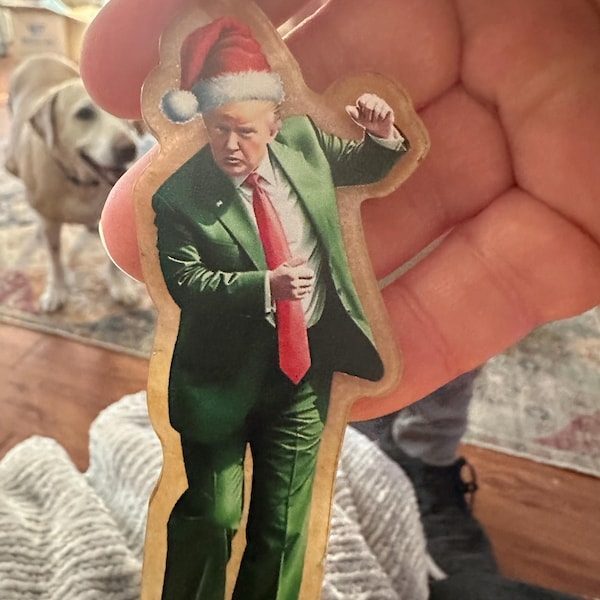 Trump Dancing Ornament, Christmas Trump Acrylic Hanging Ornament MAGA ...