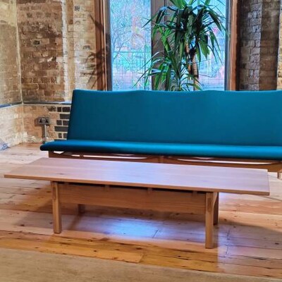 Coffee Table Long & Low Japanese Inspired Japandi, Low Table White Oak ...