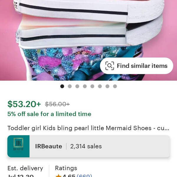 Toddler Girl Kids Bling Pearl Little Mermaid Shoes - Customized Name ...