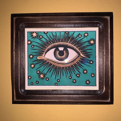 All Seeing Eye Art Print, Stars Wall Art, Celestial Decor, Eye of ...