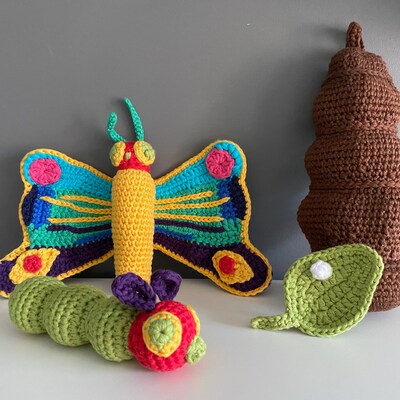 Crochet Caterpillar Life Cycle Play Set Pattern the Very Hungry ...
