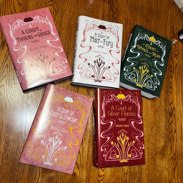 ACOTAR Hardcover Vintage Dust Jackets Set, Mixmatched, Digital Download ...