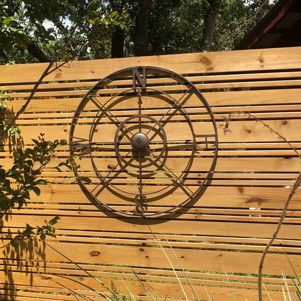 Compass Wall Art, Large Metal Compass, Farmhouse Home Decor, 42" Metal ...