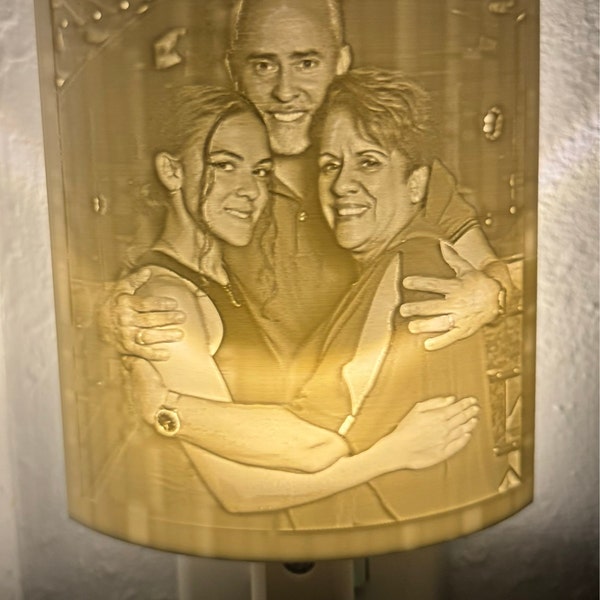 Custom Photograph Lithophane 3D Print - Gzerozeroprints - Etsy
