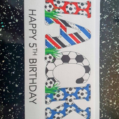 Personalised Football Birthday Card, Boys Football Birthday Card, Girls ...