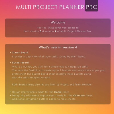 Multi Phase Project Planner Management Dashboard Excel Template Task ...