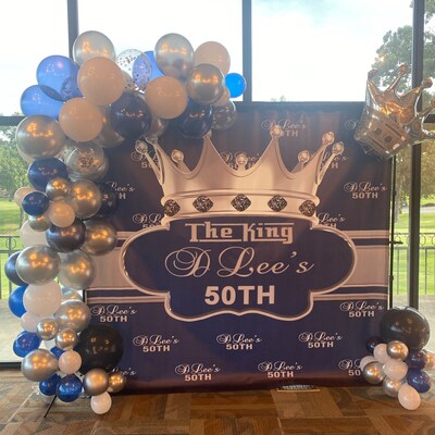 The King Men's Birthday Backdrop, the King Men's Backdrop, 60th, Men's ...
