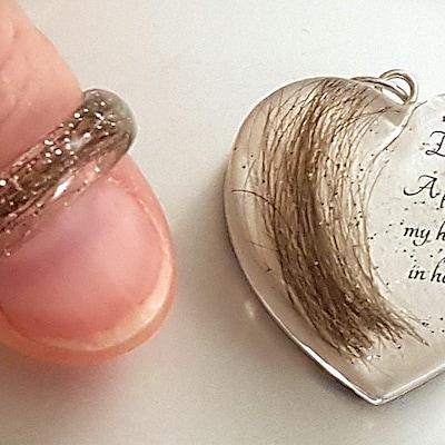 Personalised Lock of Hair Keepsake, Memorial Hair Jewellery, Baby ...