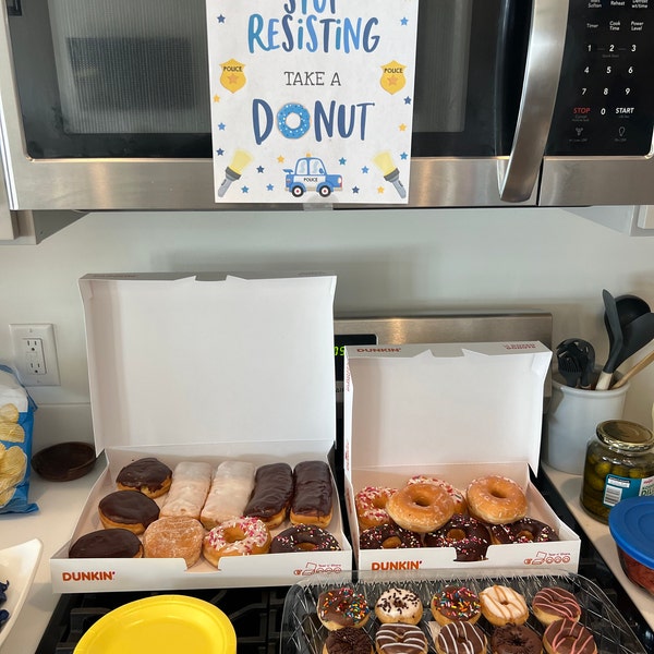 Stop Resisting Table Sign Police Officer Party Sign Police Station ...