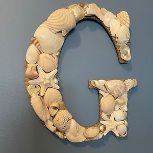 Shell Letters-beach Decor-custom Monograms-shell Name-coastal - Etsy