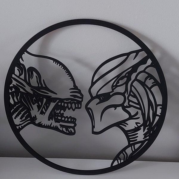 Alien Predator Art , Alien and Predator Wood Wall Decor , Predator ...