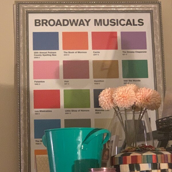 CUSTOM BROADWAY POSTER, 12 Pantone Color Swatches, Musical Theater ...