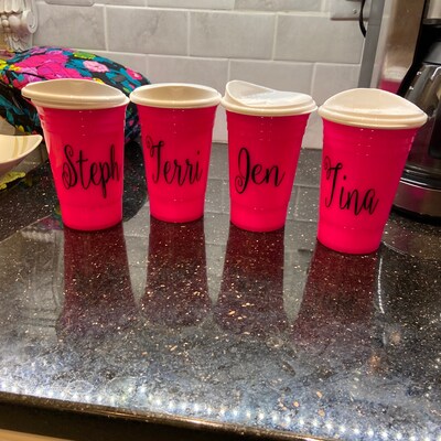 Personalized Party Cups, Monogrammed Party Cups, Double-walled Cups, 16 ...