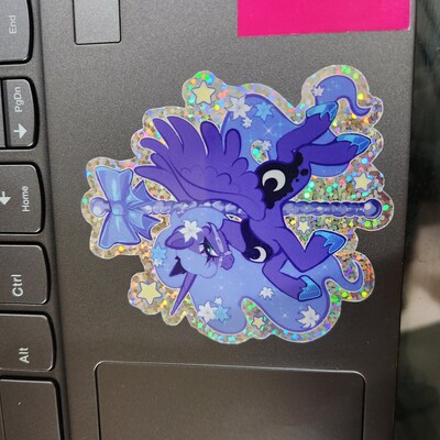 3 X 3 Carousel MLP Celestia and Luna Holographic Vinyl Stickers - Etsy
