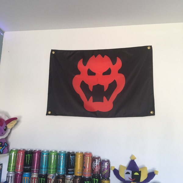 Bowser Emblem Flag Indoor and Outdoor Wall Decoration Tapestry Jolly ...