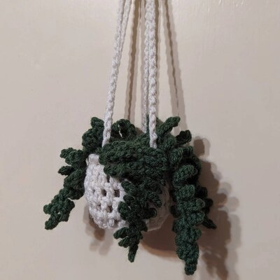 Car Fern Crochet PATTERN by Pamelambie Car Plant - Etsy