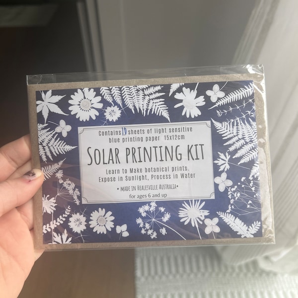 Sun Printing Kit, Eco Friendly , Plastic Free , Handmade Craft Kit ...