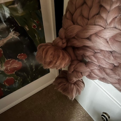 100% Merino Wool Roving for Arm Knit, Giant MERINO WOOL, Giant Knitting ...