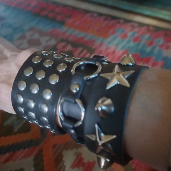 Thor Hammer Black Leather Bracelet, Thor Mjolnir Geniune Leather Cuff ...