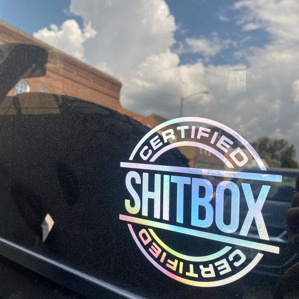 Certified Shitbox Car Chrome Oil Slick Sticker - JDM JAP Tuner Drift ...