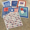 Set of 6 Stars and Stripes Patriotic Notecards With Envelopes, Stars ...