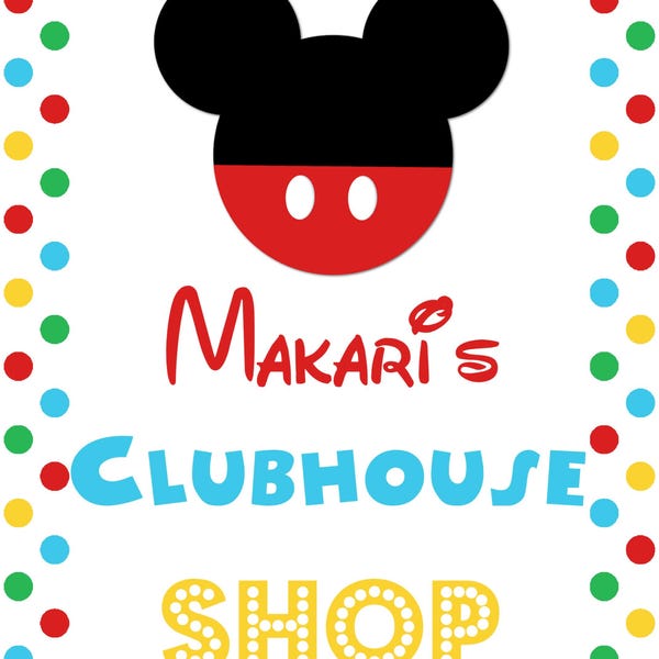 INSTANT DOWNLOAD Printable Classic Mouse Large 8x10 Sign Package / 12 ...