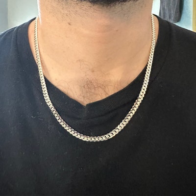 9mm 999 Pure Solid Silver Hand Made Cuban Link Chain 24in - Etsy