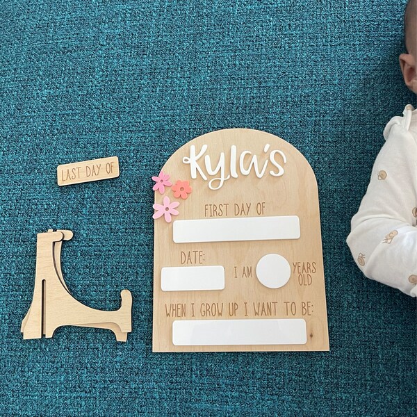 First Day of School Sign, Kids Decor, First Day of Grade One, Back to ...