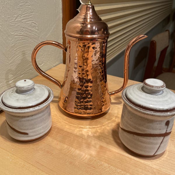 Hammered Copper Oil Bottle, Pure Copper Oil Cruet, Handmade Copper Oil ...