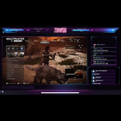 Trippy Space Animated Twitch Overlay Package for Obs/galaxy/alien/mars ...