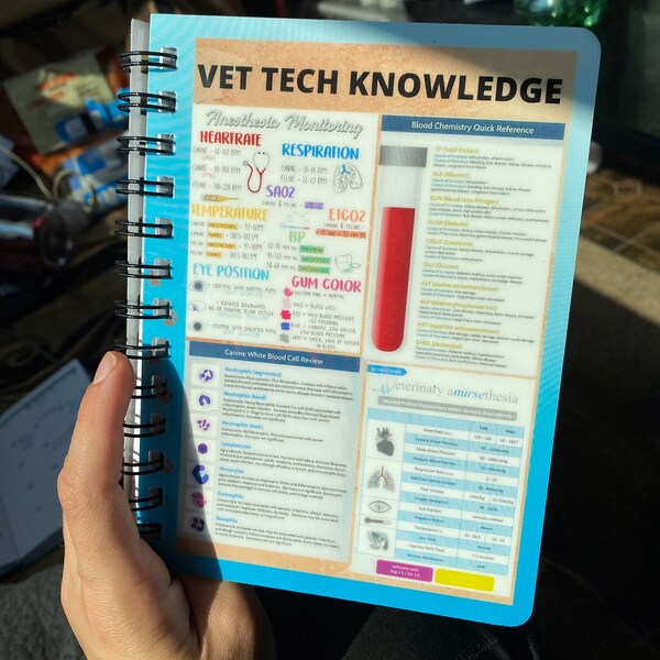Vet Tech Knowledge (large Animal Edition) Paperback Journal Small and ...