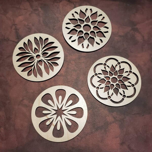 12 Coaster Trivet Grill Wall Decor Templates Vector Digital SVG DXF ...