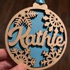 Custom Christmas Baubles With Name, Wooden Tree Baubles, Ornament With ...