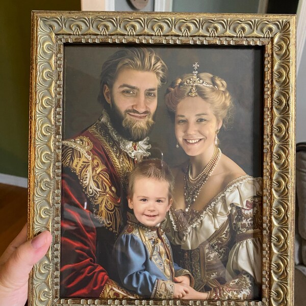 Custom Royal Family Portrait From Photo Custom Royal Family Queen and ...