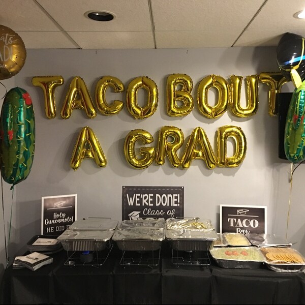 Taco Bar Sign, Taco Sign, Graduation Party Food, Build Your Own Tacos ...