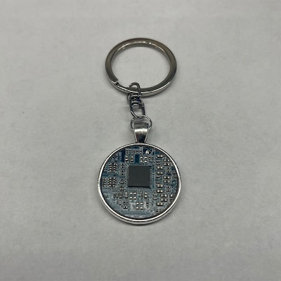 Circuit Board Keychain, Recycled Gift for Computer Nerd, Cool Geeky ...