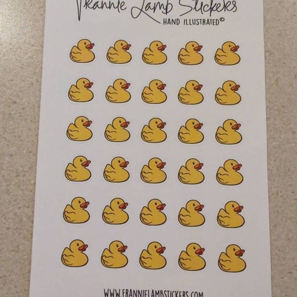 Rubber Ducky Stickers (1/2" Each), Planner Stickers, Stickers for ...
