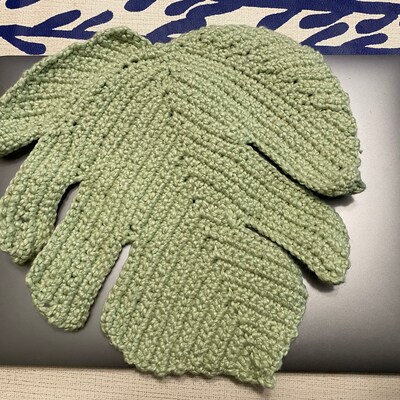 Digital Crochet Pattern Monstera Leaf Coaster - Etsy