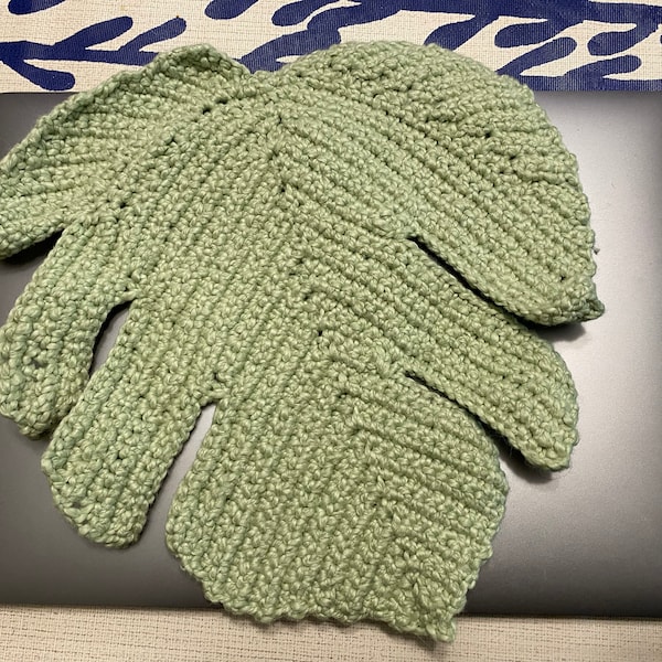 Monstera Leaf Crochet Pattern – Coaster / Table Mat Digital PDF, Home ...