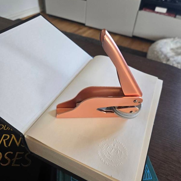 Personalized Book Embosser, Custom Book Stamp, Library Embosser Stamp ...