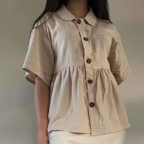 Easy Pattern | Drop Shoulder Oversized Blouse PDF Sewing Pattern for ...
