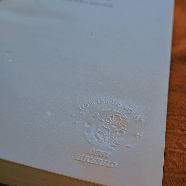 Custom Book Stamp, Bookplate Stamp, From the Library of Custom Book Embosser, Ex Libris ...