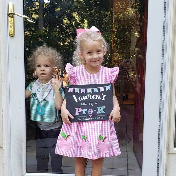 First Day of School Sign Printable Last Day Back to School Sign ...