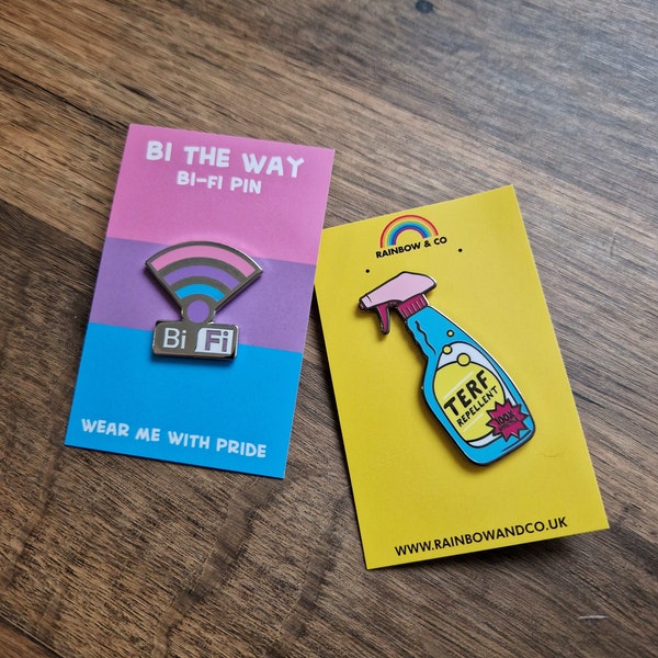 TERF Repellent Enamel Pin | Trans Rights Pride Badge - Etsy
