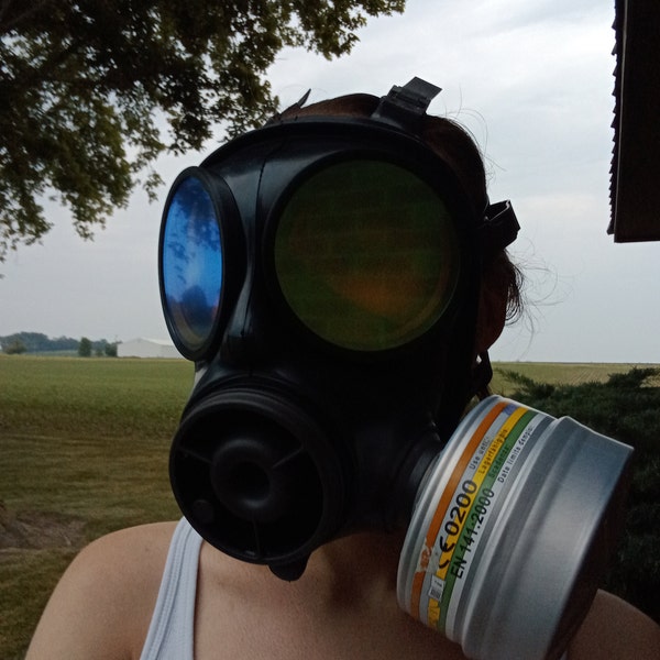 S10 FMJ08 Gas Mask Filter Lens Multi Colour Black Red Blue Green Orange ...