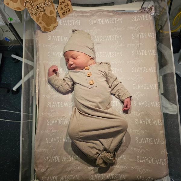 Engraved Wood Cow Tag Baby Milestone Photo Prop, Birth Announcement ...