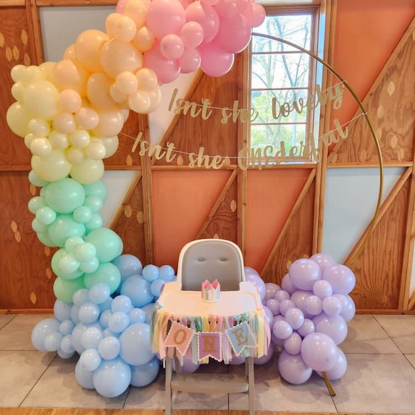 Isn't She Lovely, Isn't She Onederful Script Banner, Girl's 1st ...