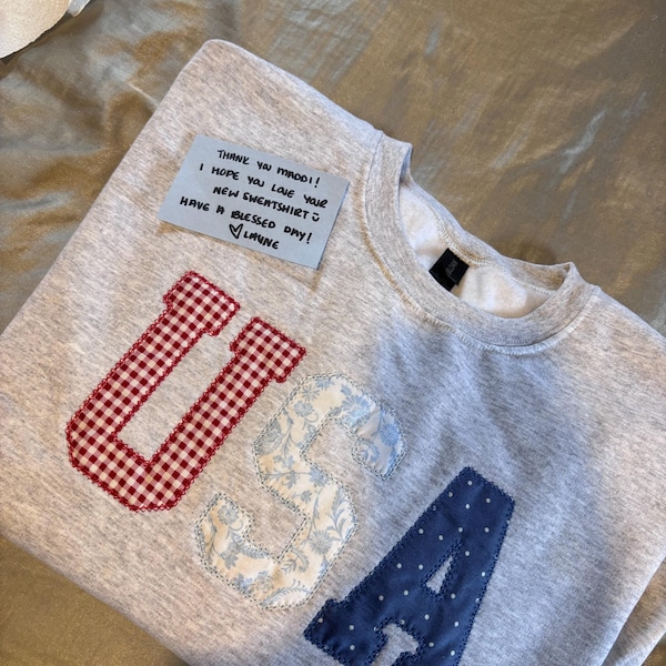 Colorful Embroidered State Sweatshirt, Multicolor Custom Embroidered ...