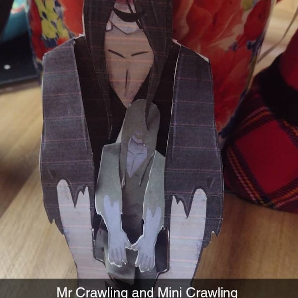 Printable DIY Sitting Mr. Crawling Homicipher Paper Craft - Etsy