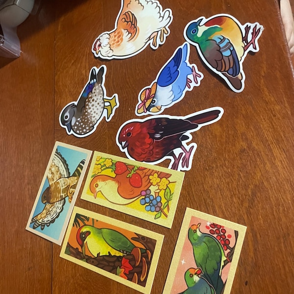 Blue Chibi Birds ~ Sticker Sheet - Etsy